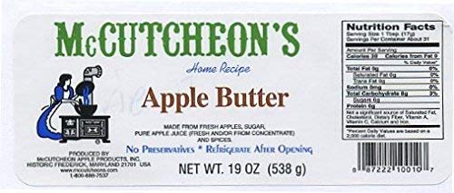 McCutcheon's Home Recipe Apple Butter; Rich Mellow Flavor; All Natural Ingredients; No Preservatives; Made in the USA; 19 ounces