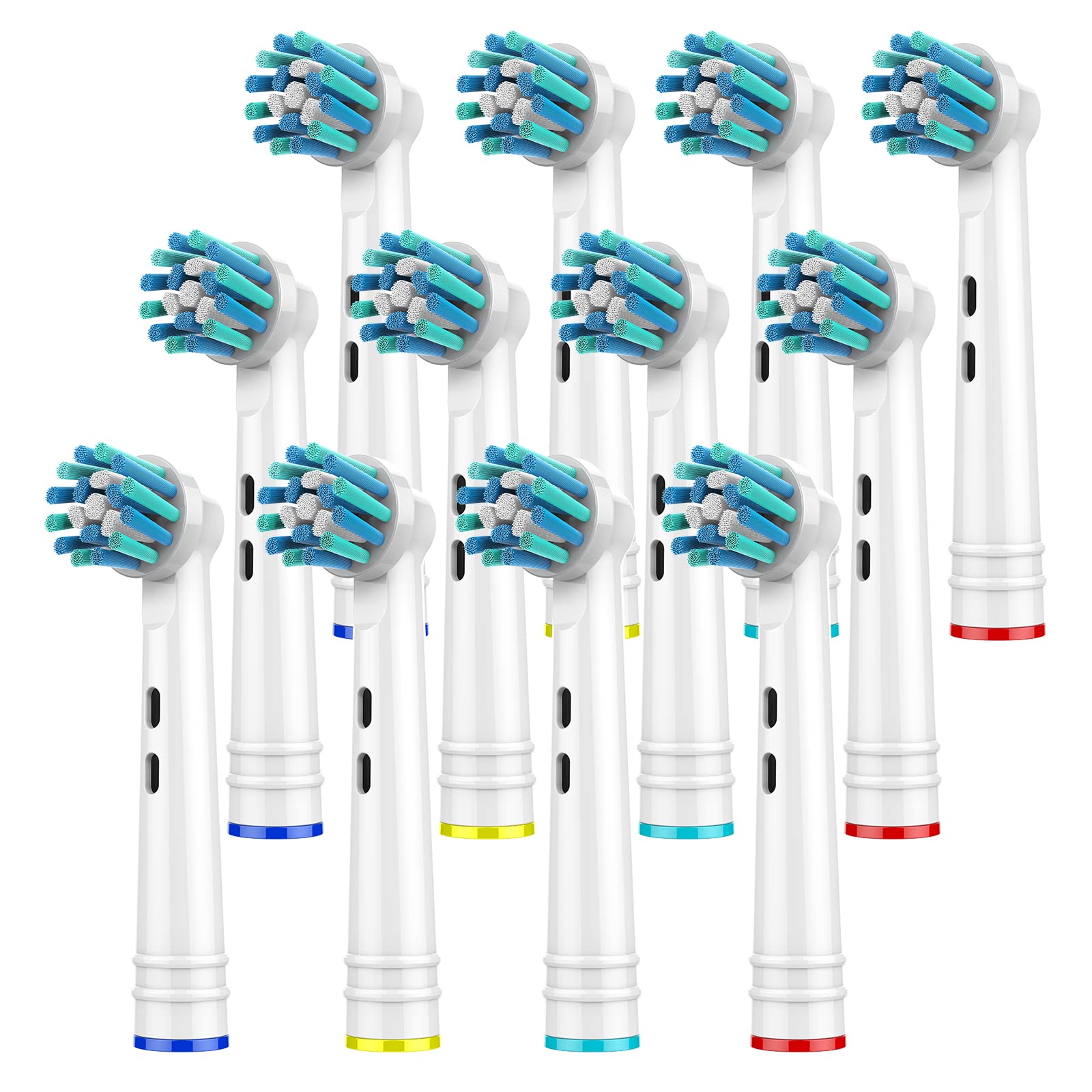 THISONG Across Action Electric Toothbrush Heads, 12pcs Soft Bristles Replacement, Compatible with Oral B