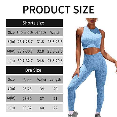 Nicytore Women’s Seamless 2 Piece Outfits Athletic Yoga Workout Raceback Crop Top and Short Tracksuit Green