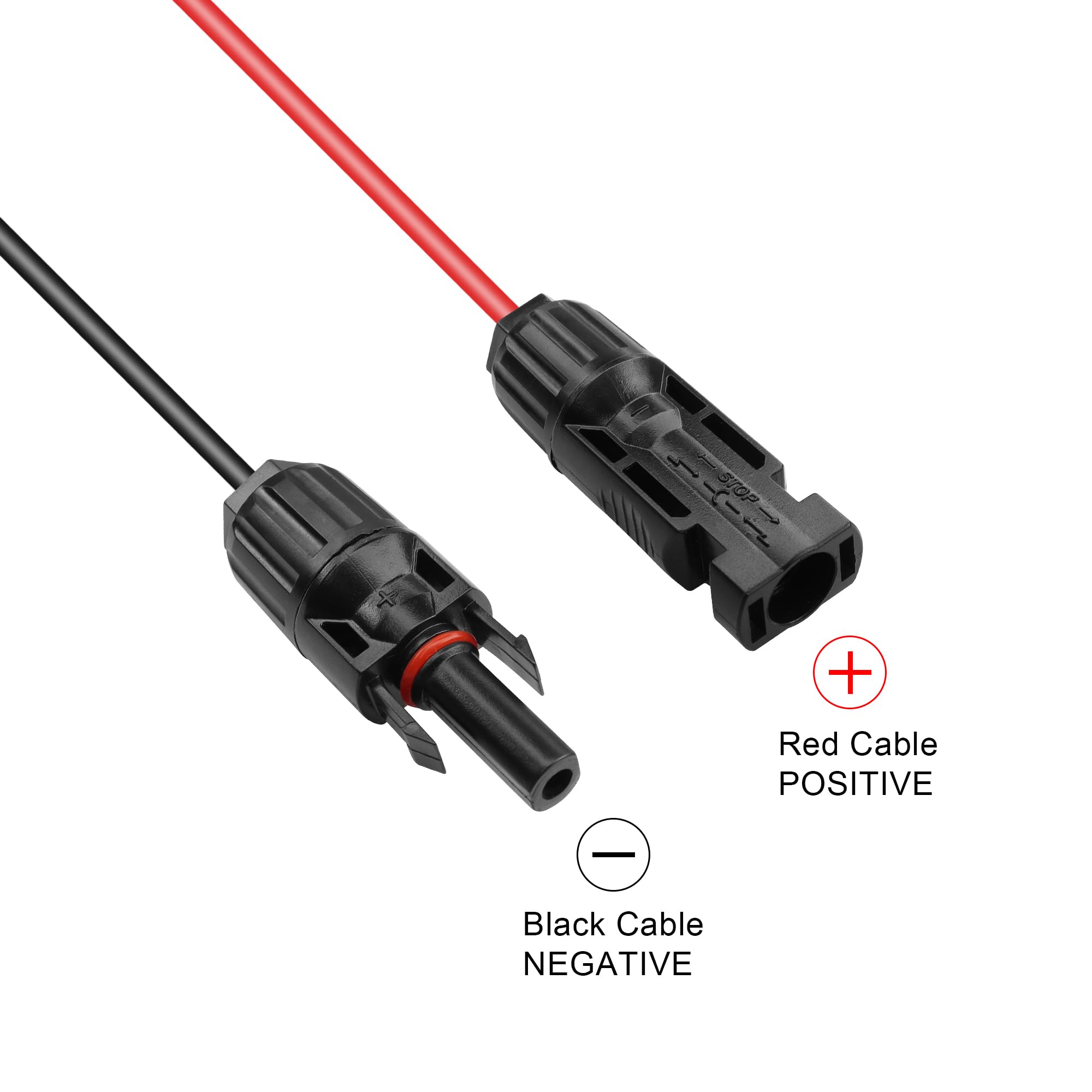 PNGKNYOCN Solar Panel Connectors to DC 5.5x2.1mm Extension Power Cable 14AWG Solar Panel Converter Cable for Solar Panel Charger and Portable Solar Generator(4.9FT)