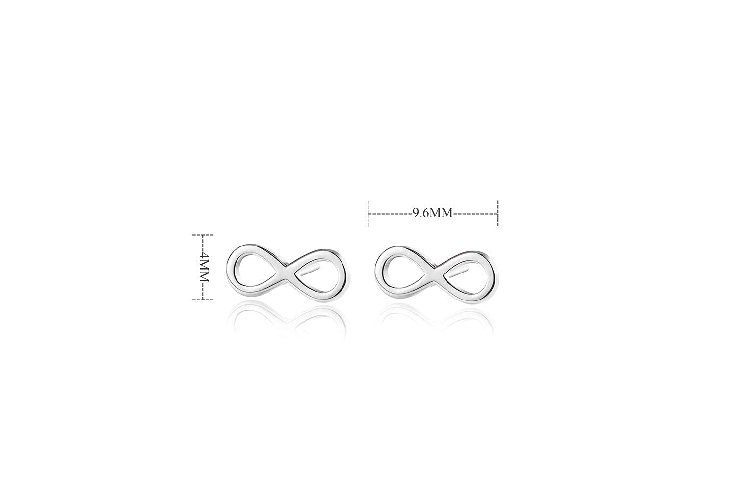 Minimalist Infinity Tiny 925 Sterling Silver Cartilage Tragus Small Stud Earrings for Women Sensitive Ears Cute Mini Huggie Post