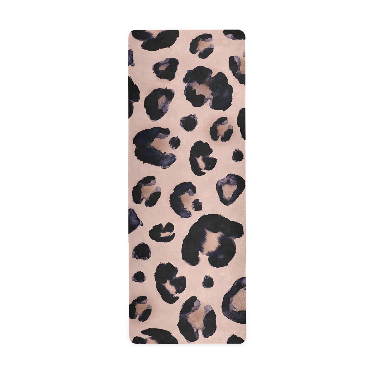 senya Leopard Print Cheetah Pink Yoga Mat Cover, Non Slip Exercise Mat Cover High Performance Grip, Coming with Carry Bag(7ue6a)