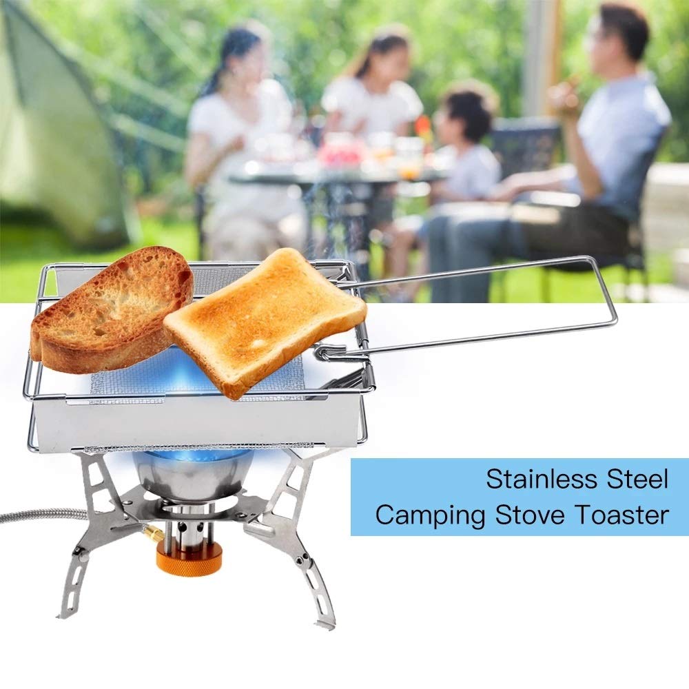 YFDM Bread Toaster Camping Stove Toaster Plate Portable Outdoor Camping Bread Toaster Grill Cookware Outdoor Grill