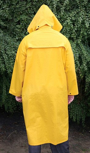 MCR Safety 200CX5 49-Inch Classic PVC/Polyester Coat with Detachable Hood, Yellow, 5X-Large