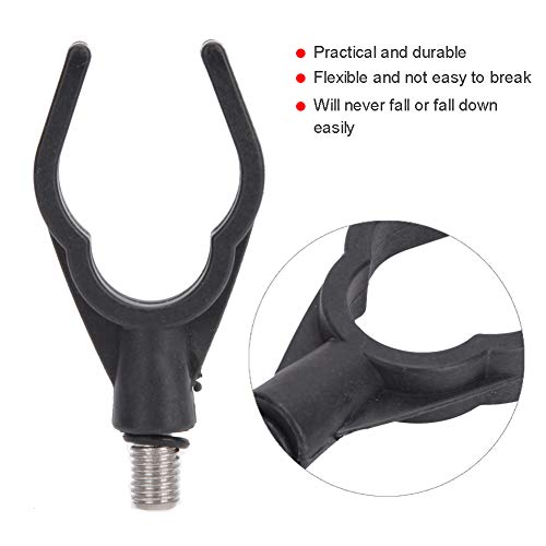 Yeuipea Fishing Rod Holder,4PCS Plastic Durable Flexible Fishing Rod Alarm Holder Head Fish Pole Bracket Tool Accessory