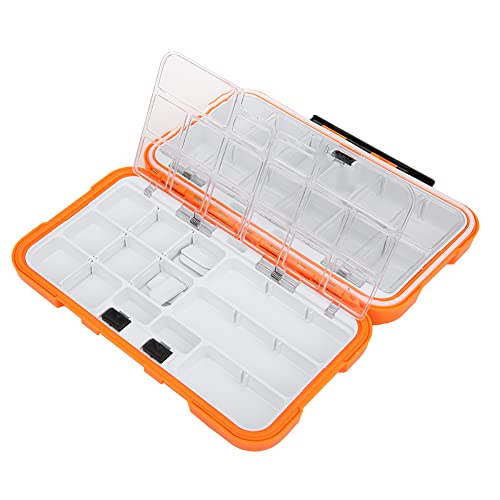 Yeuipea Fishing Bait Lure Box, ABS Waterproof Fishing Tackle Box Bait Lure Hooks Storage Case Organizer Container Accessory(Large)