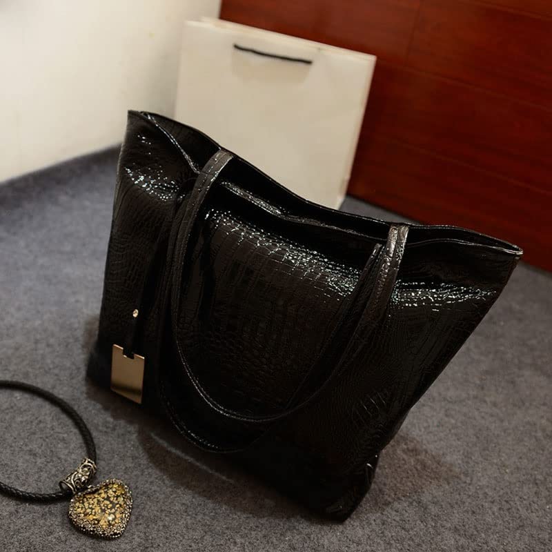 TFIIEXFL Large Capacity Zipper Tote Bag Women's Handbag Shoulder Shopping Bag Women's Casual