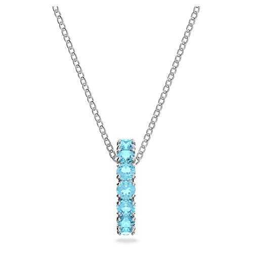 SWAROVSKI Exalta Pendant, Blue, Rhodium Finish
