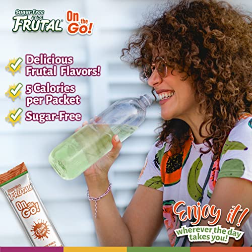 Powdered Drink Mix Variety Pack, Sugar Free! – Fruity flavors - Summer Colada, Tangy Limeade, Citrus Punch & Tropical Berries Packets (30 Count of Stick Packs) - Frutal On-The-Go!