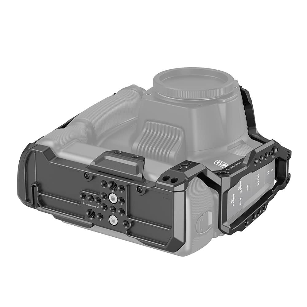 SmallRig Battery Grip Compatible Cage Only for BMPCC 6K Pro / 6K G2, Comes with Built-in NATO Rail & Locating Holes for ARRI and Cold Shoe Mount - 3382