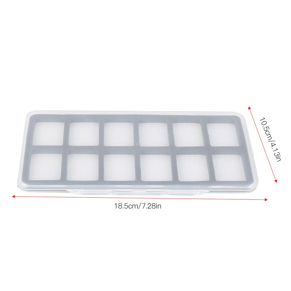 Ruining Fly Storage Box, Bait Case, Transparent with Foam Accessory Fishing Supply for Fishing for Lure Storage 12 Cells