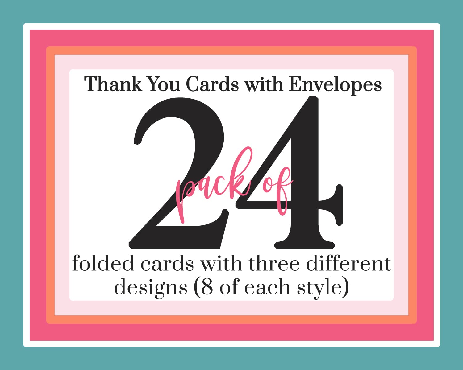 Paper Clever Party Abstract Watercolor Thank You Cards with Envelopes for All Occasions, Wedding, Graduation, Everyday Essentials, Simple Multi Note Set Folded, 20 Pack