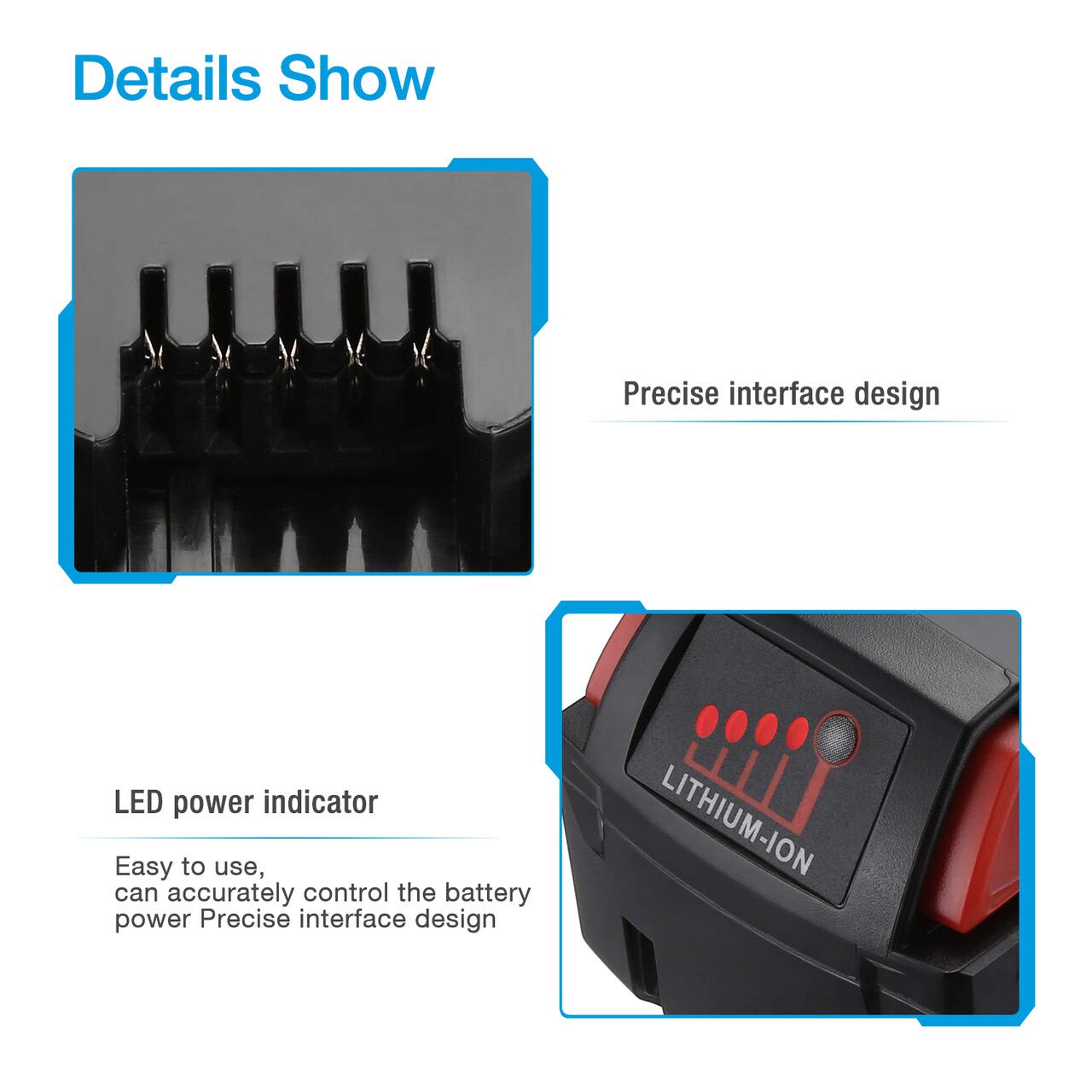 Powerextra 18V M18 Replacement 2-Pack 4.0Ah for M 18 Battery Lithium 48-11-1850 48-11-1852 48-11-1840 48-11-1828 48-11-1820 48-11-1815