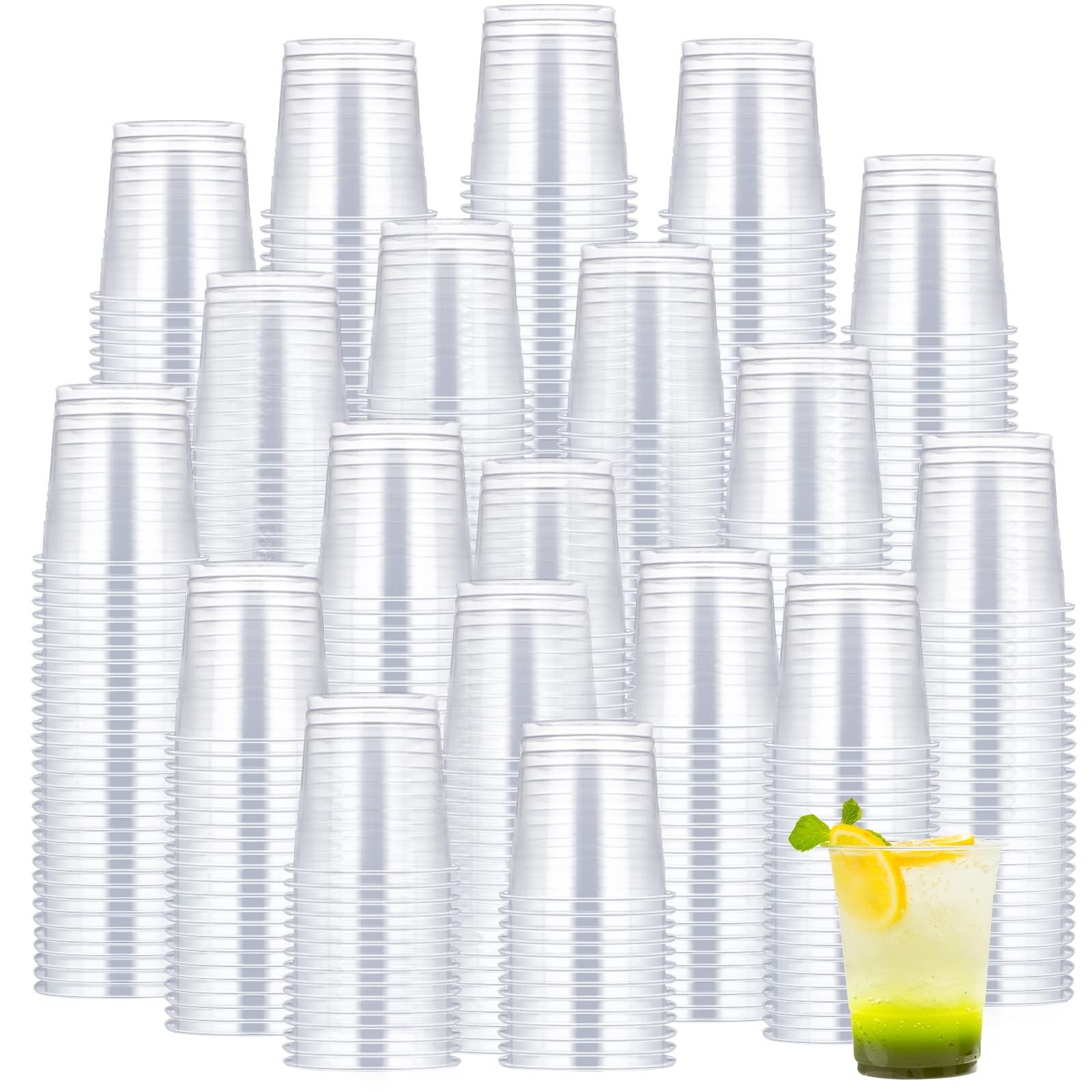 Ruisita 400 Pack 3 Ounce Clear Plastic Cups Disposable Mouthwash Cups Drinking Cups for Party, Picnic, BBQ, Travel, and Events