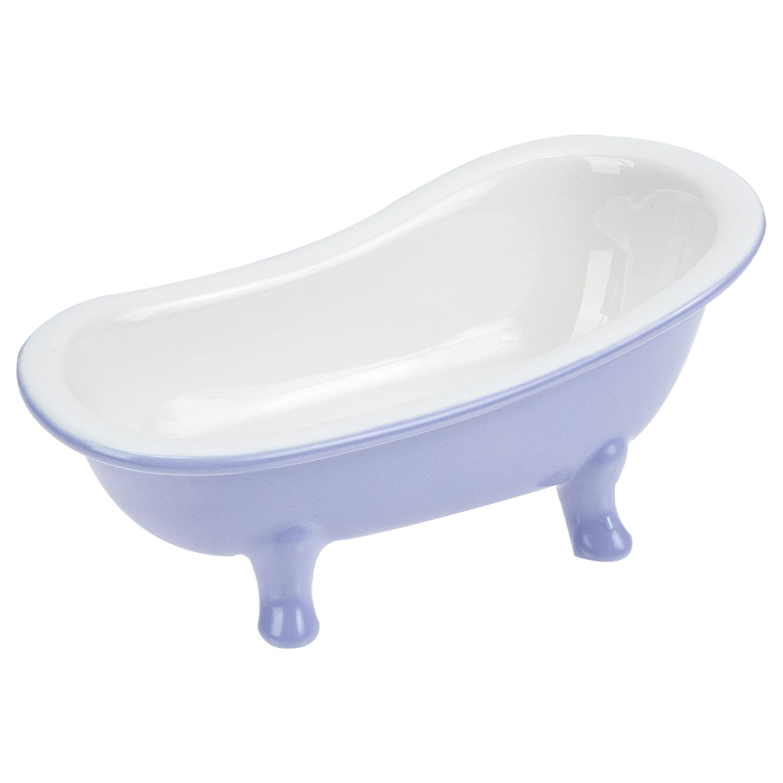 YARDWE Modern Plant Pots Indoor Desktop Flower Pot Small Bathtub Flower Pot Ceramic Succulent Planter Pot Flower Pots Planting Container Desktop Ornament (Sky- Blue) Bonsai Pot Mini Bathtub Decor