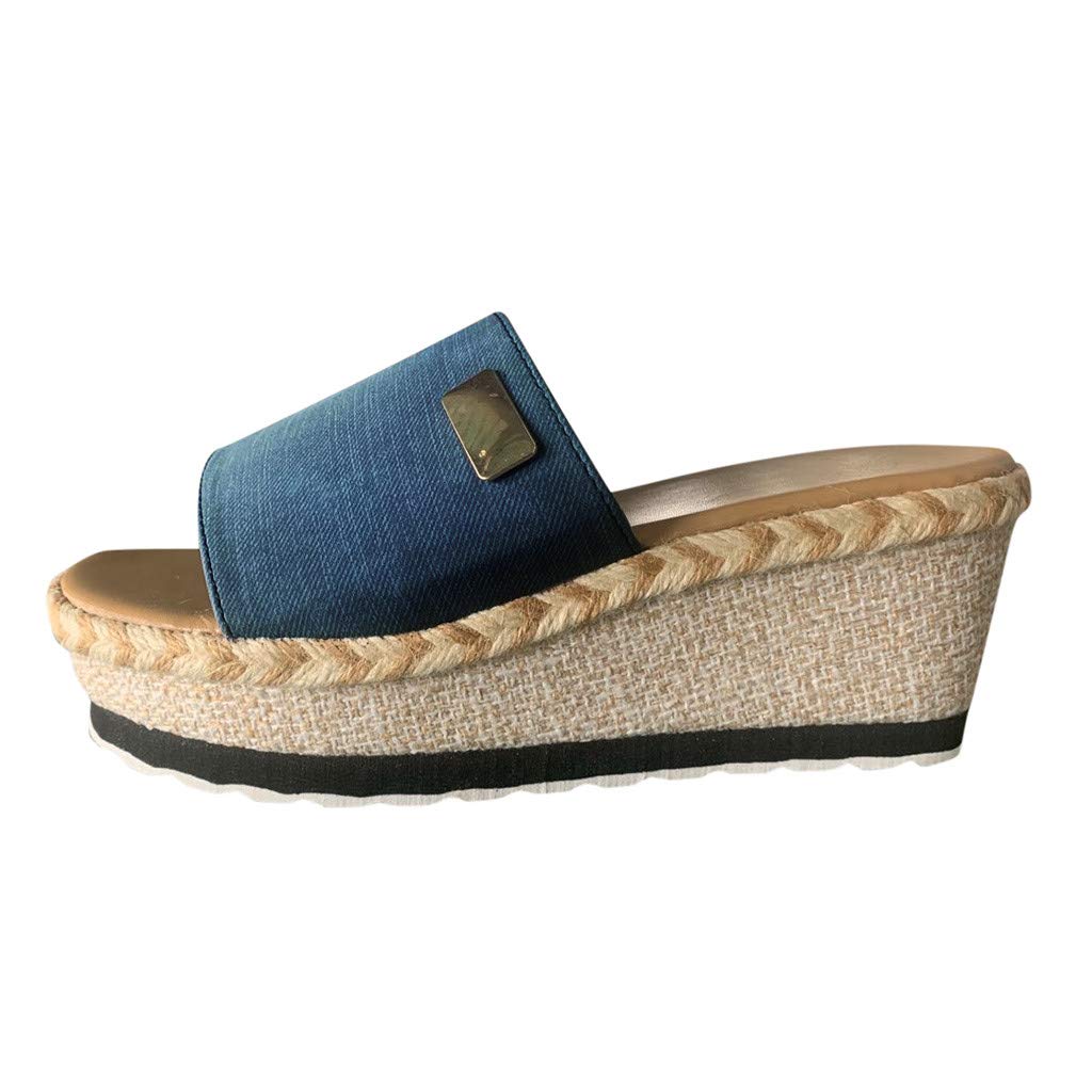 Platform Sandals Women Womens Sandals Wedges Sandals Platform Casual Summer High Heels Open Toe Espadrilles Sandals