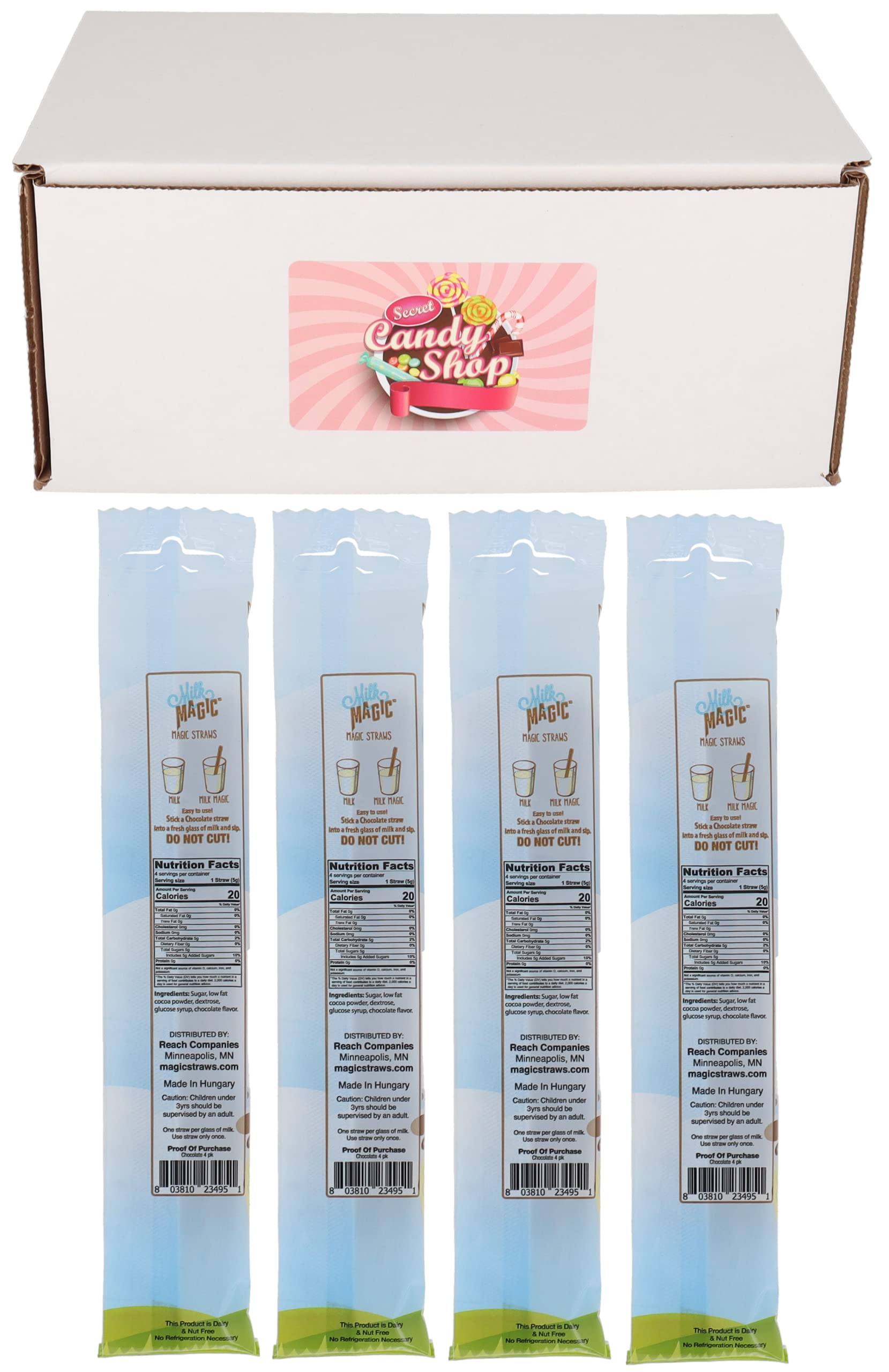 Milk Magic Flavoring Straws (Cotton Candy) (Pack of 4. Total of 16 Straws)