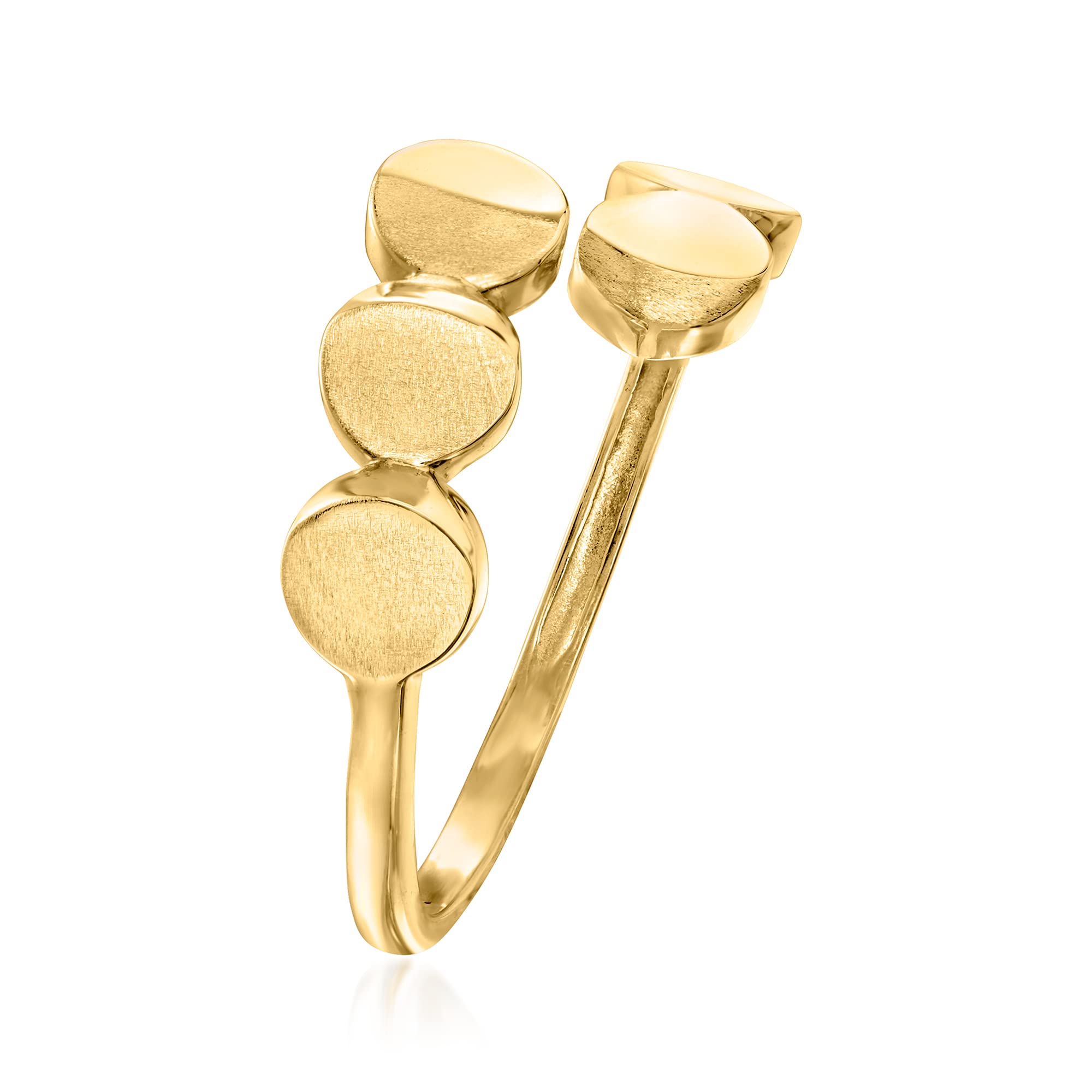 RS Pure by Ross-Simons 14kt Yellow Gold Phases Of The Moon Bypass Ring. Size 6