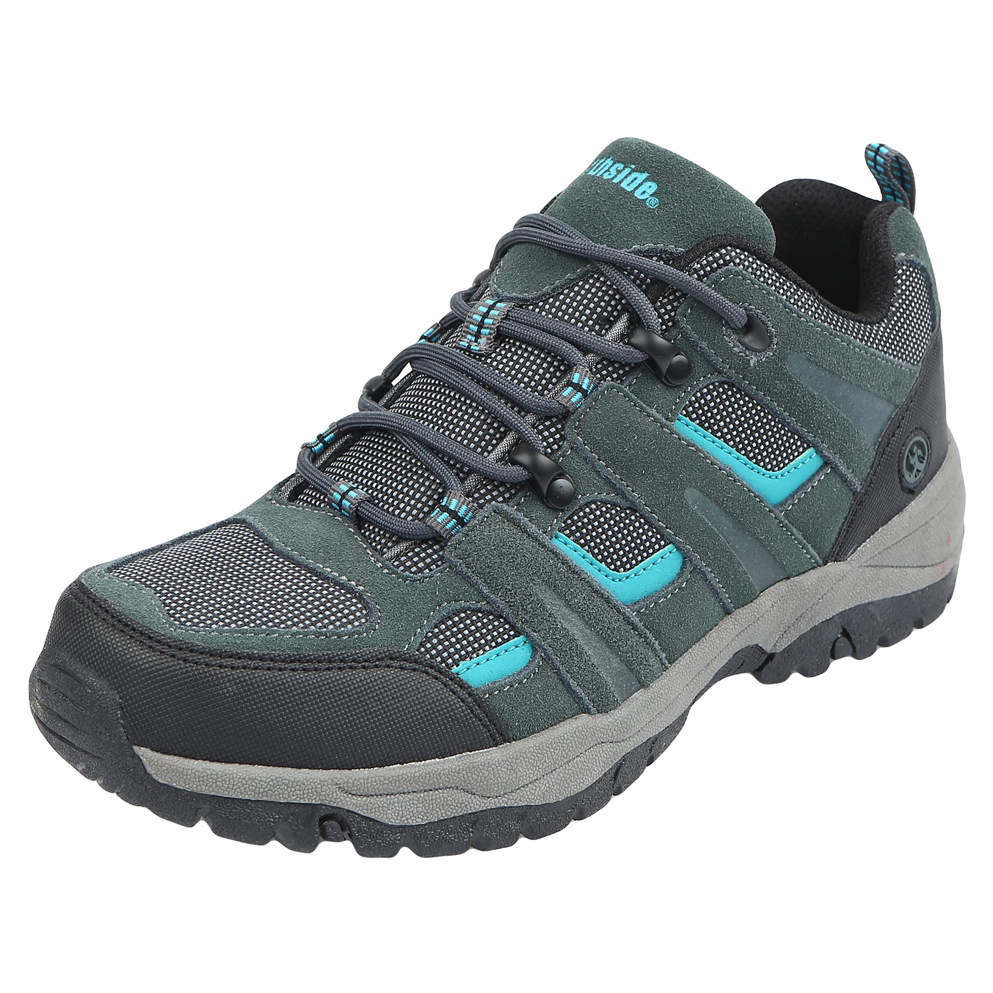 Northside Women's Monroe Low Hiking Shoe, Dark Gray/Dark Turquoise, 7.5 M US