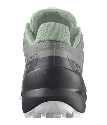 Salomon womens Salomon Women's Speedcross 5 for Women Trail Running Shoe, Wrought Iron/Spray/White, 9.5 US