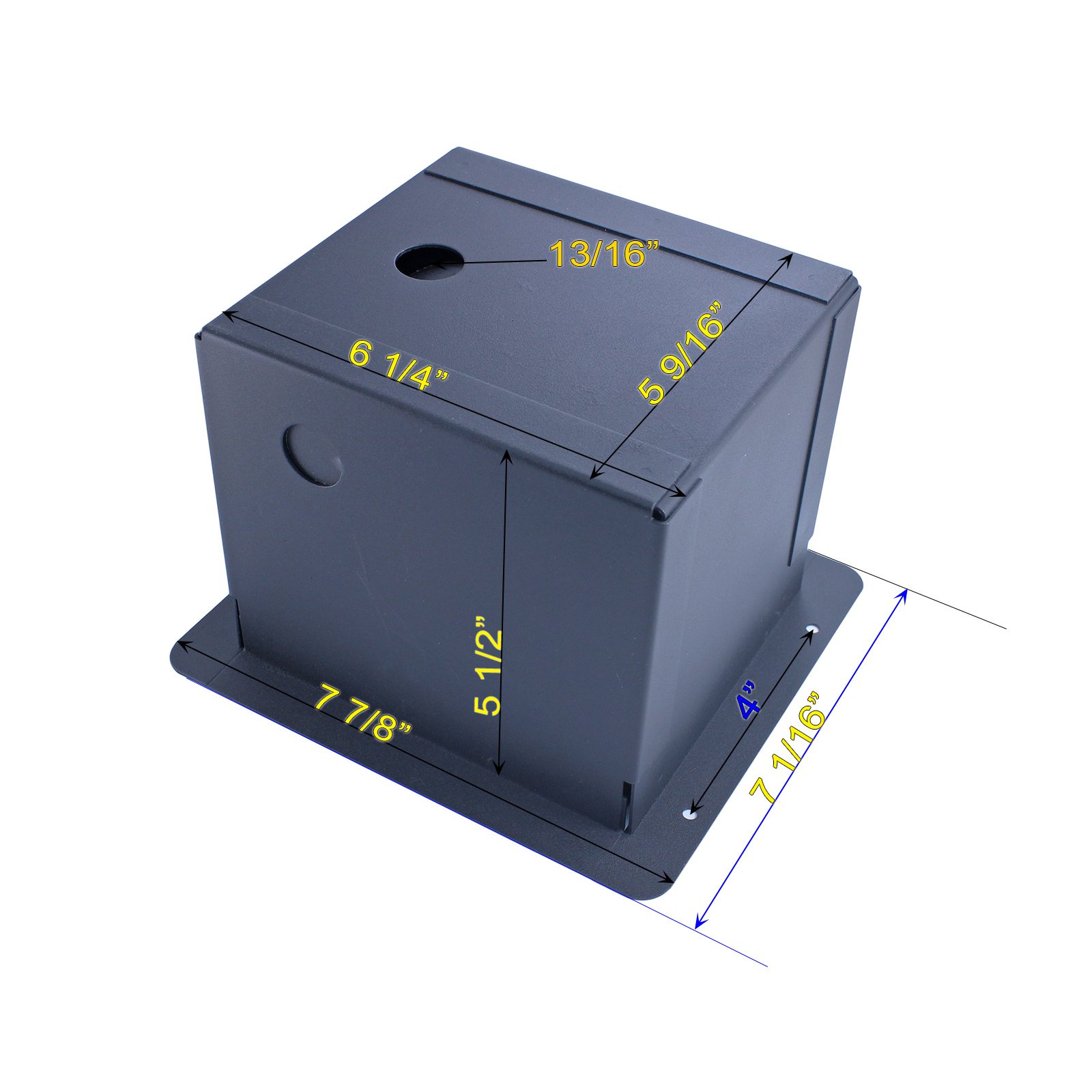 MCSPROAUDIO Recessed Floor Stage Box: 4 XLR Female, 2 XLR Male, 2 1/4" TRS and 1 CAT5 - Prewired
