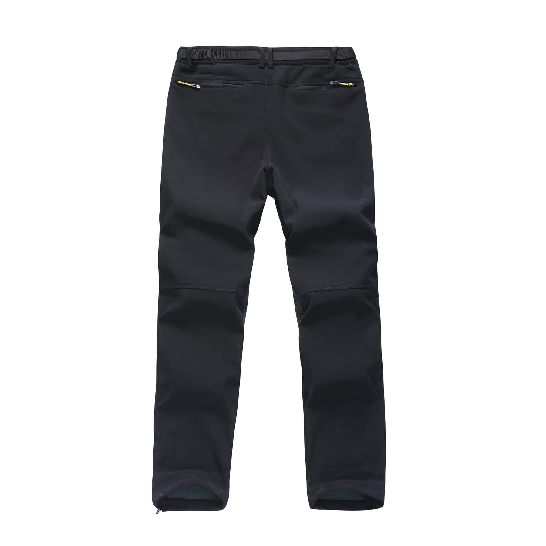 Snowcrew Mens Snow Ski Outdoor Waterproof Pants Zipper Pockets Lightweight Softshell Hiking Fleece Lined