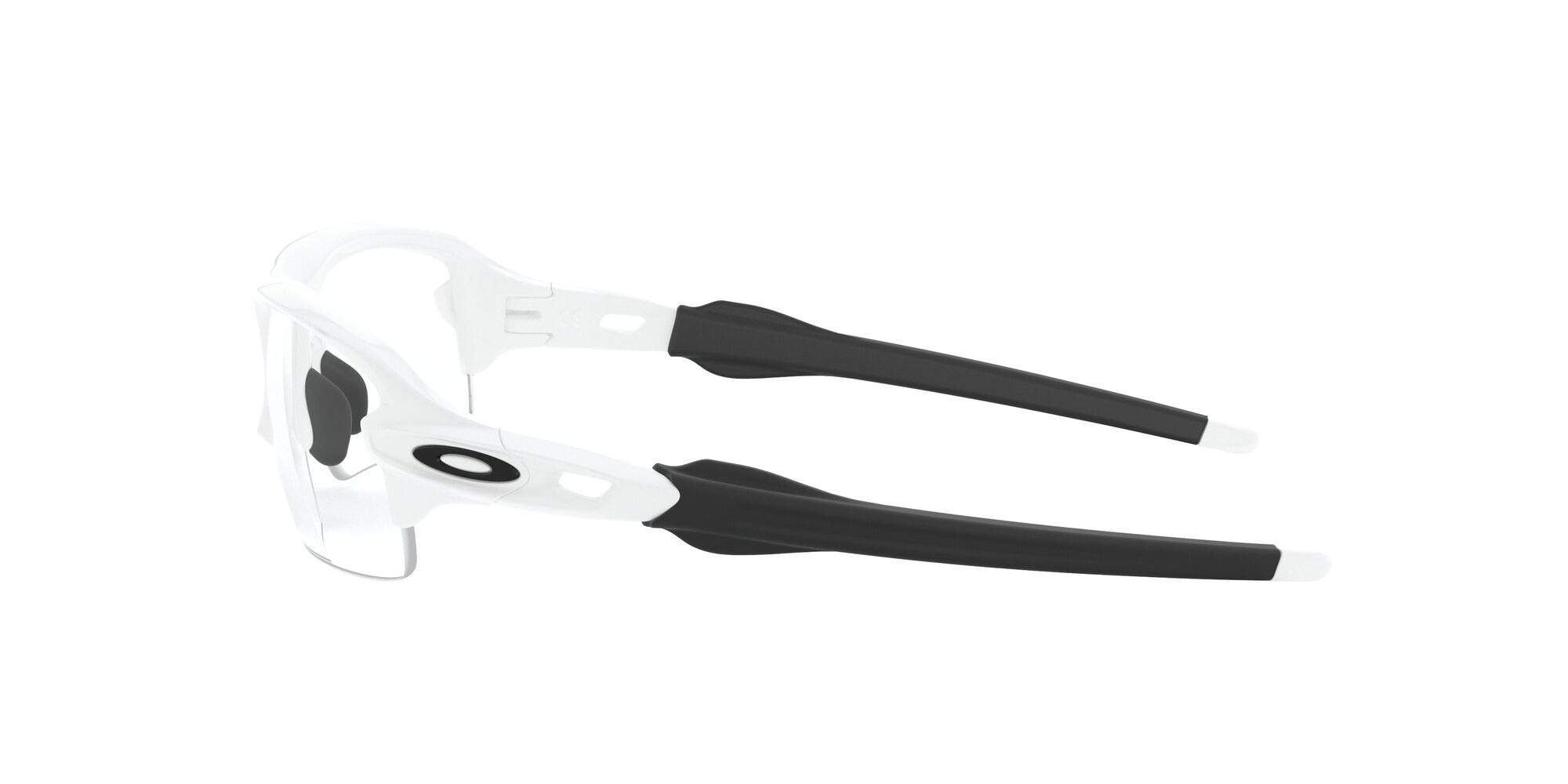 Oakley Youth Oy8015 Flak Xs Rectangular Prescription Eyewear Frames, Polished White/Demo Lens, 59 mm