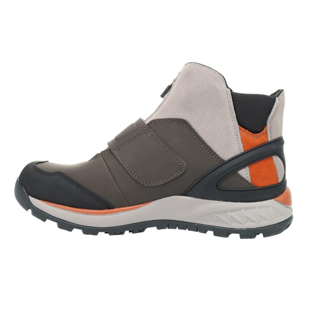 Propet Men's Valais Waterproof Hikers, Gunsmoke/Orange, 8 X-Wide US