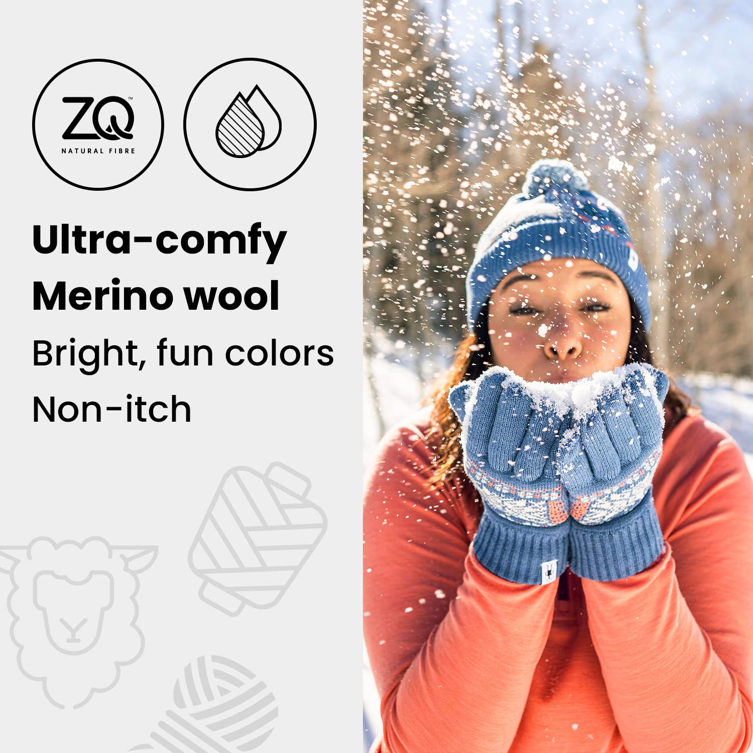Smartwool Hudson Trail Nordic Mitten Ash Heather