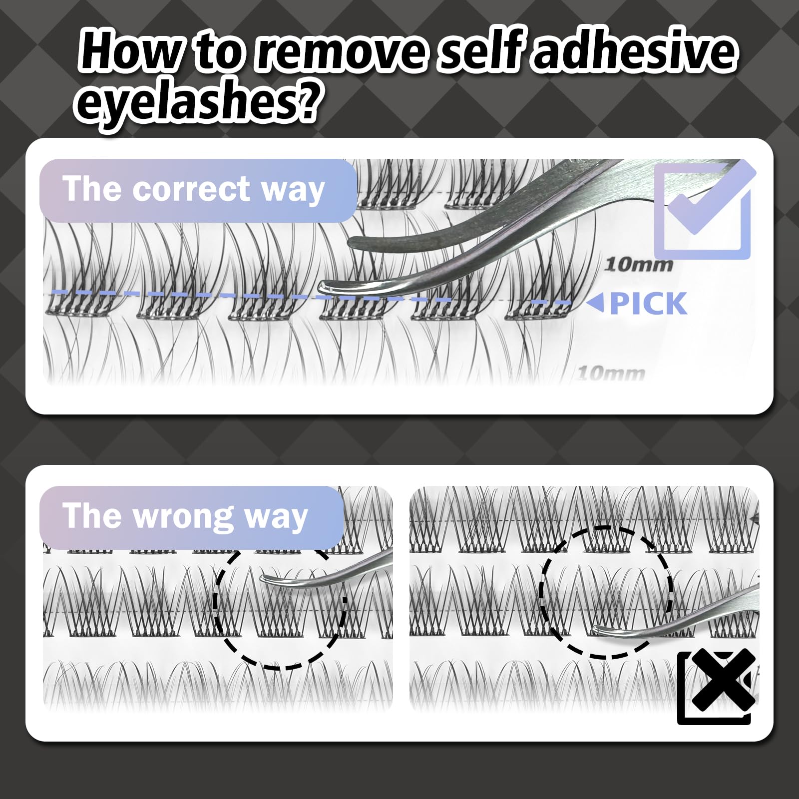 WONSIS Self Adhesive Eyelashes, 156 Pcs Self Adhesive Eyelash Clusters, Fluffy Natural False Eyelashes Strong Hold, Reusable, No Glue Needed,No Sticky Residue Pre Glued Eyelashes