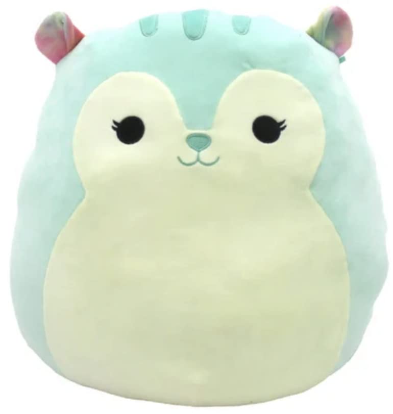 Squishmallows Official Kellytoy 16 Inch Soft Plush Squishy Toy Animals (Serene The Squirrel with tie-dye Tail and Ears)