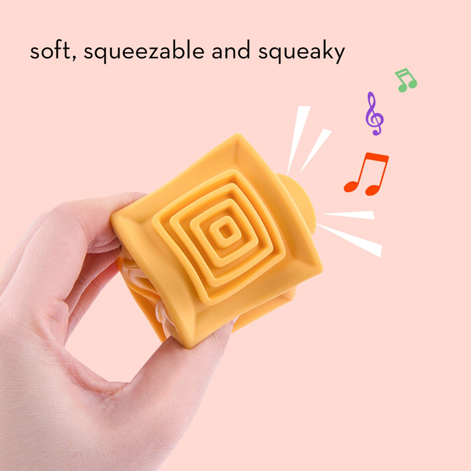 YIDIBOF Baby Stacking Soft Building Blocks - Montessori Toys for Babies 0 9 6-12 Months - Development Sensory Infant Learning Toys - Non Toxic