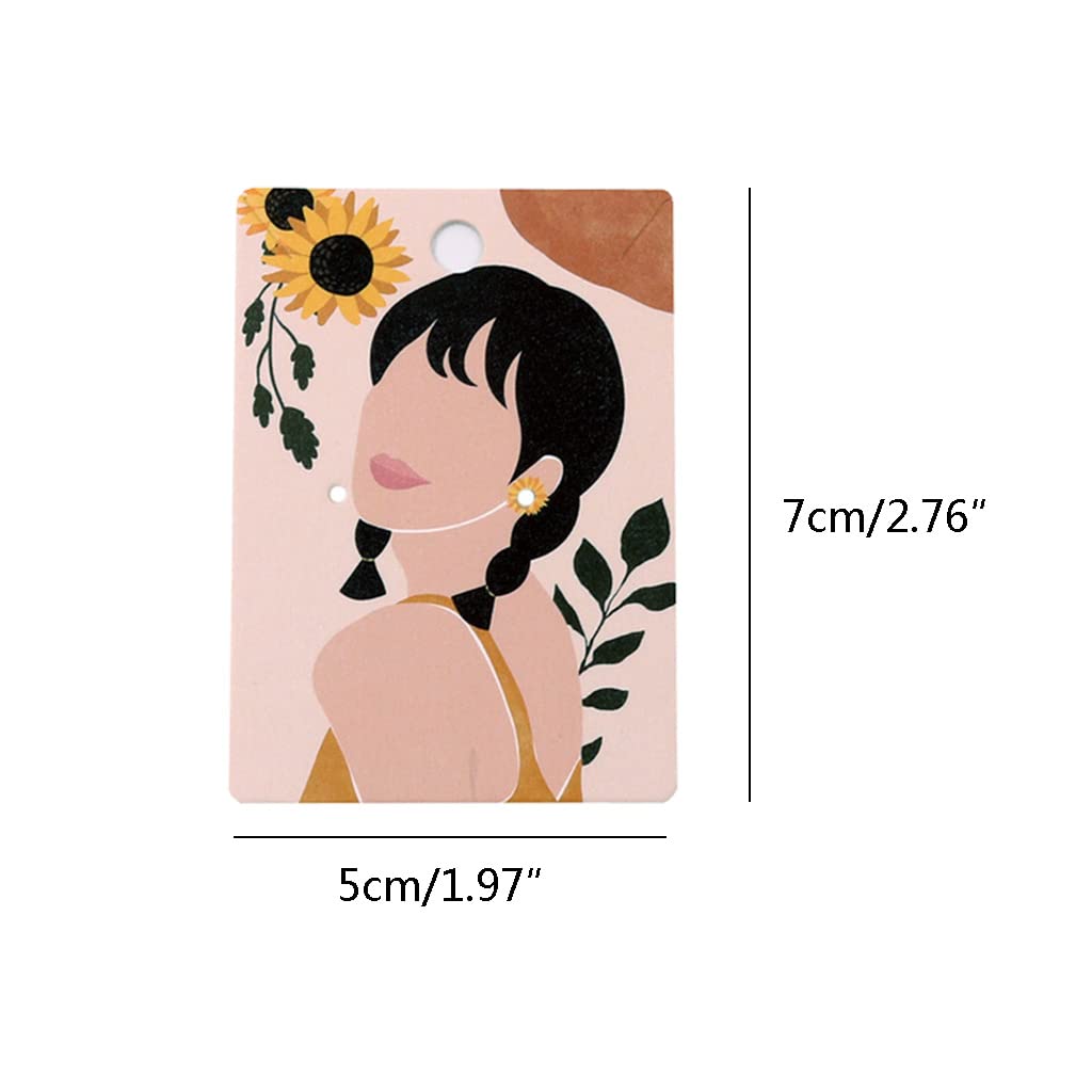 Milue 100 Pieces Creative Paper Earrings Cards Earring Necklace Earring Tags Jewelry Display Paper Earring Display Cards