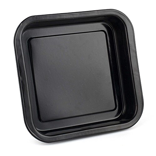 Russell Hobbs BW000751AMZ Romano 26 cm Square Roasting Pan, Enamel Baking Tray, Oven Tin, Easy-to-Clean, Vitreous Enamel Coating, Oven and Dishwasher Safe, 2 Year Guarantee, Black