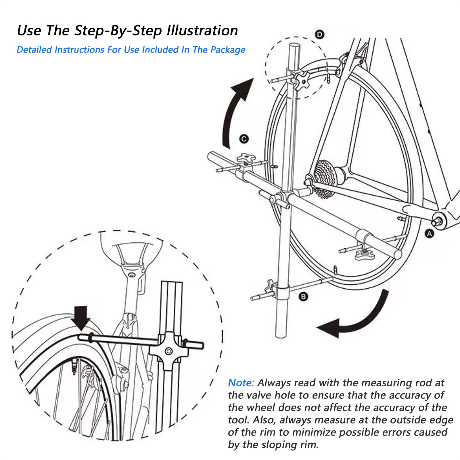 TISEKER Derailleur Hanger Alignment Gauge Tool for Road Bike, Mountain Bicycle, MTB Frame Rear Dropout Derailleur