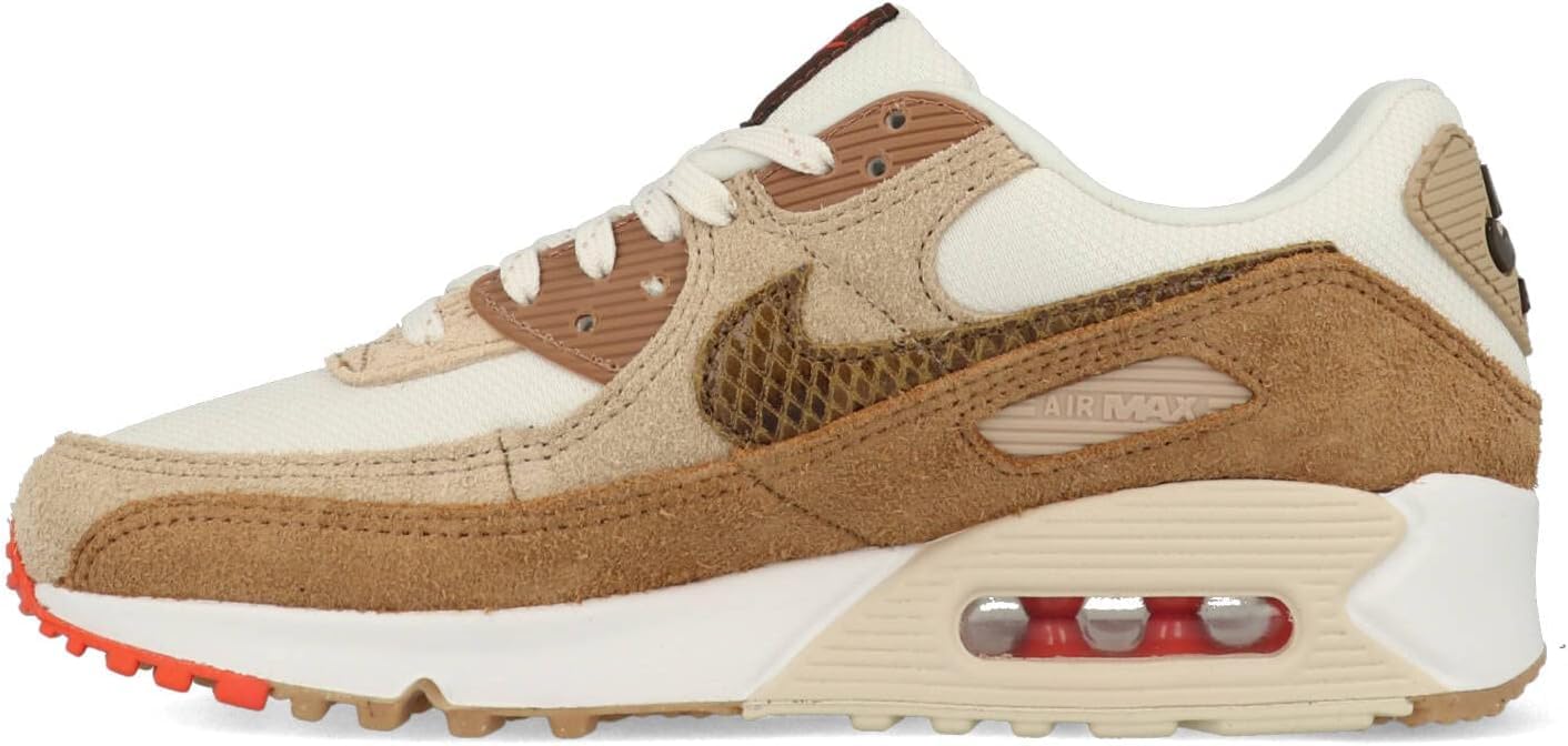Nike Air Max 90 Womens Pale Ivory/Picante Red Size 7.5