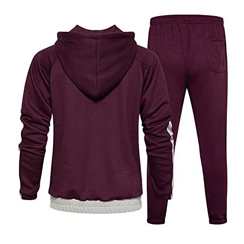 Runcati Mens Sweatshirt and Joggers 2 Pcs Track Suits Hoodies Sweatsuits Sports Set