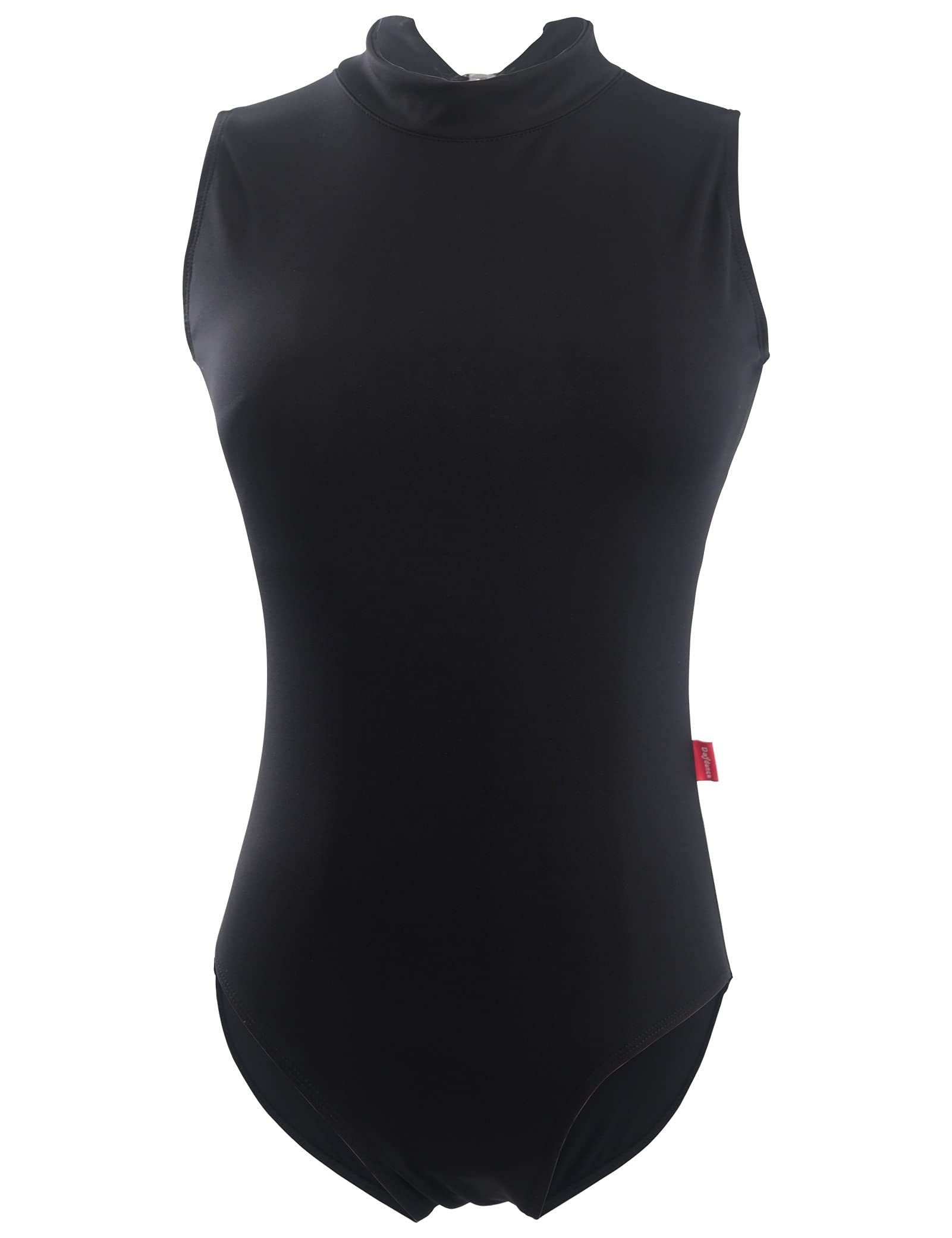 Phoeswan Ballet Leotards for Women, High Neck Black Dance Leotards, Lace Splice Backless Gymnastics Leotards, Size S