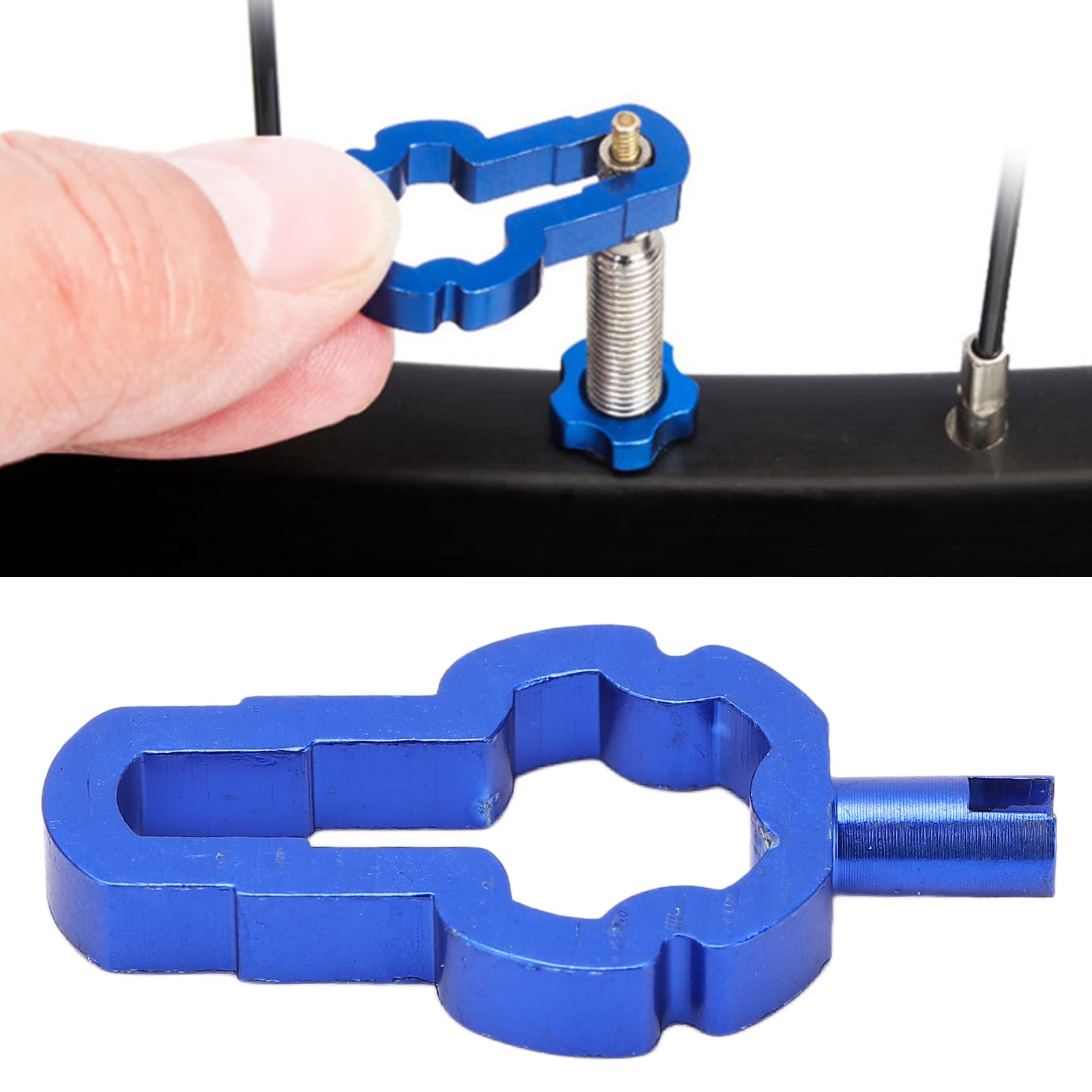 Schrader Presta Valve Core Wrench, Multifunctional Aluminum Alloy Bicycle Valve Tool Hollow Lightweight for Mountain Road Bike
