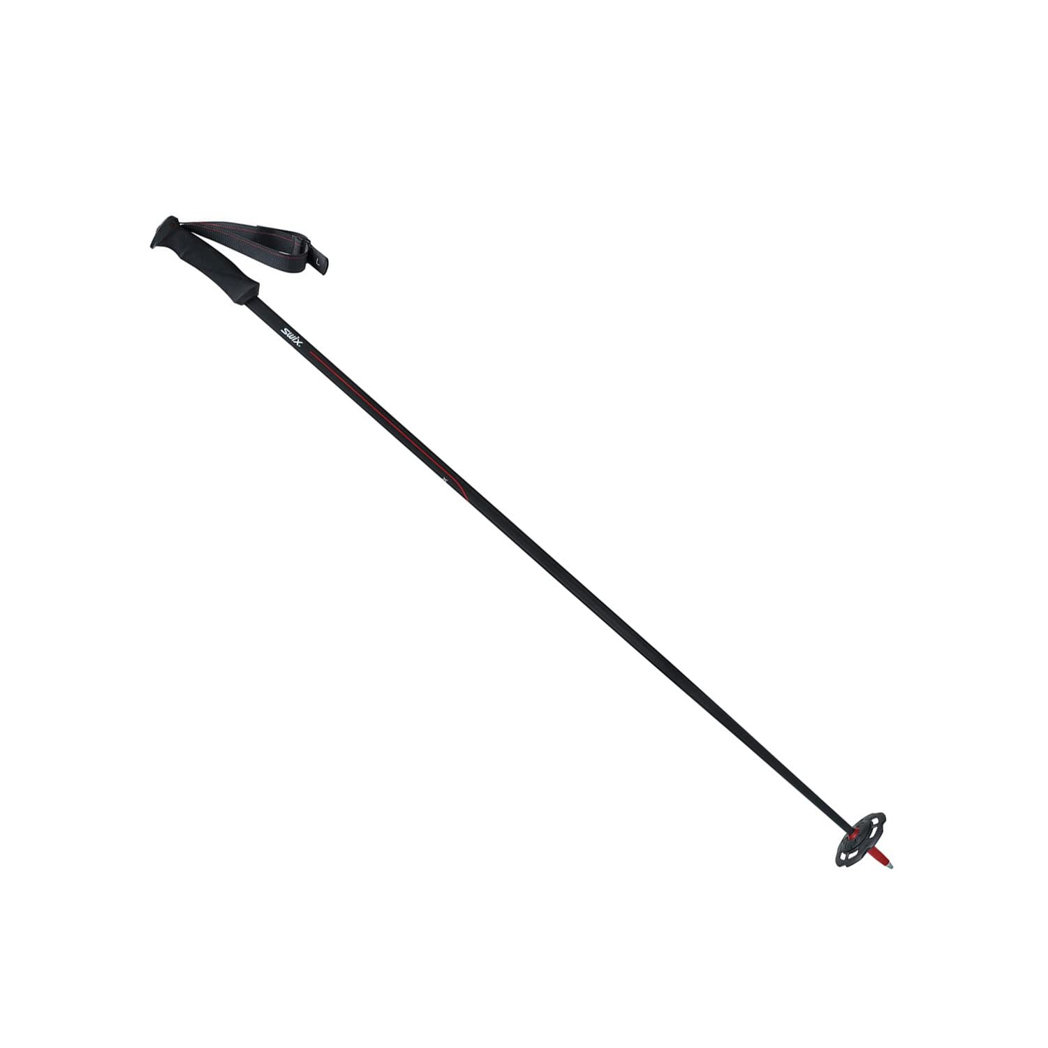 SWIX Adults Elite Line Lightweight Aluminum Alpine Skiing Poles - Pair, Red, 120