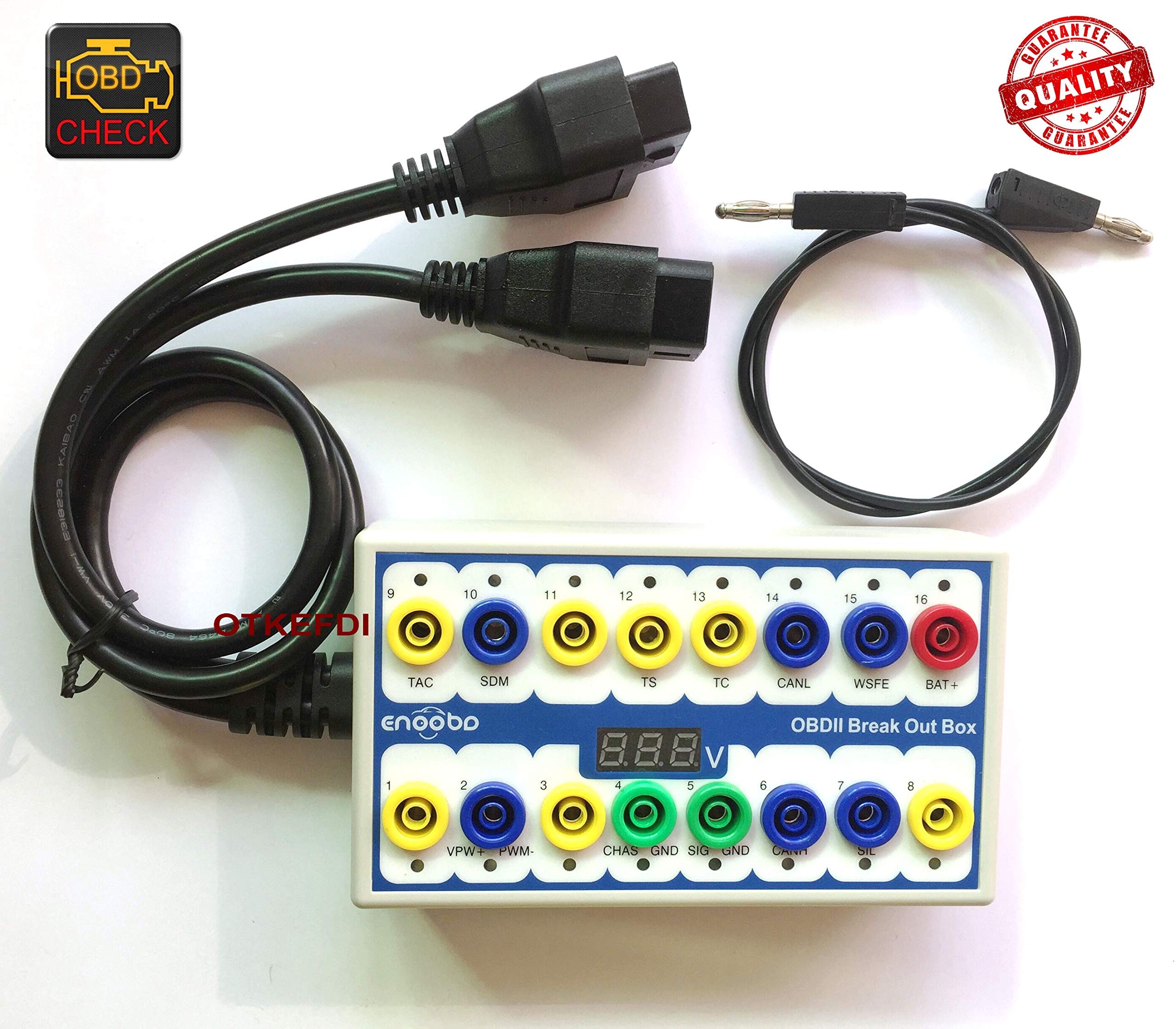 OBD Detector Breakout Box CAN Data Line Signal,Car Fault Diagnostic Scan Tool White