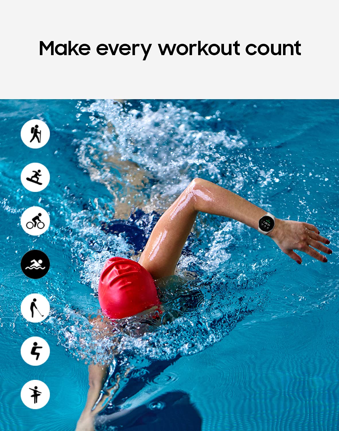 SAMSUNG Galaxy Watch 4 44mm Smartwatch with ECG Monitor Tracker for Health, Fitness, Running, Sleep Cycles, GPS Fall Detection, Bluetooth, US Version, Silver