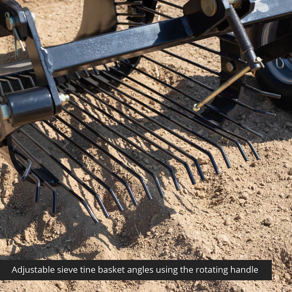 Titan Attachments 3 Point Potato Digger PTO Powered, Category 1 Tractor Attachment, Single-Row Potato Harvester