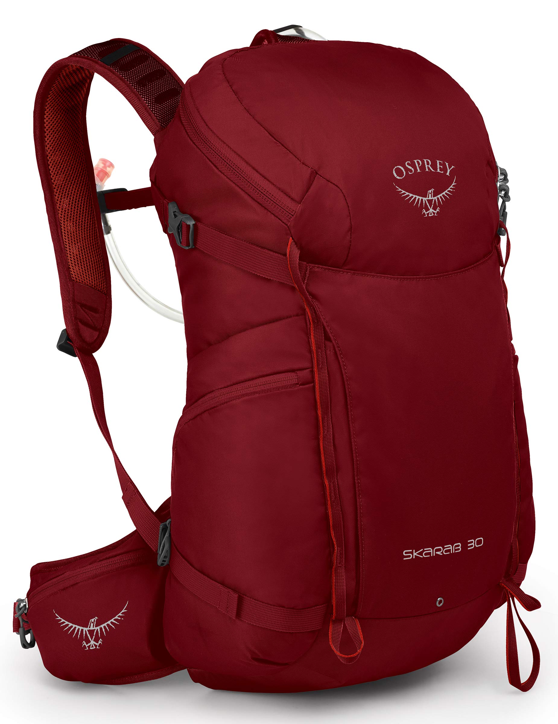 Osprey Skarab 30L Men's Hiking Backpack with Hydraulics Reservoir, Mystic Red