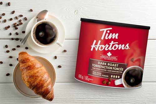 Tim Horton's 100% Arabica Dark Roast, Ground Coffee, 875g/30.86 Ounce