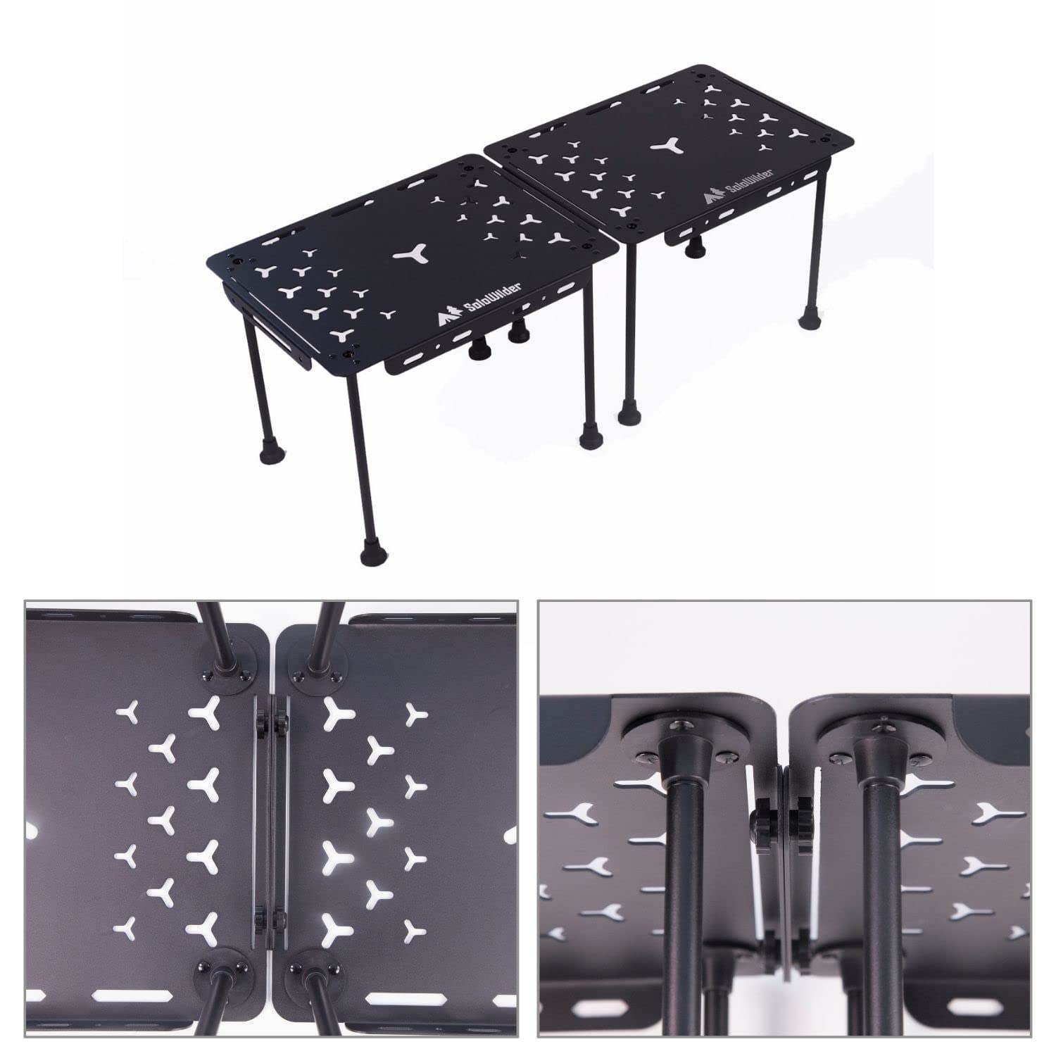 SoloWilder Outdoor Camping Table Partable BlackBee T4 Folding Table with Storage Bag