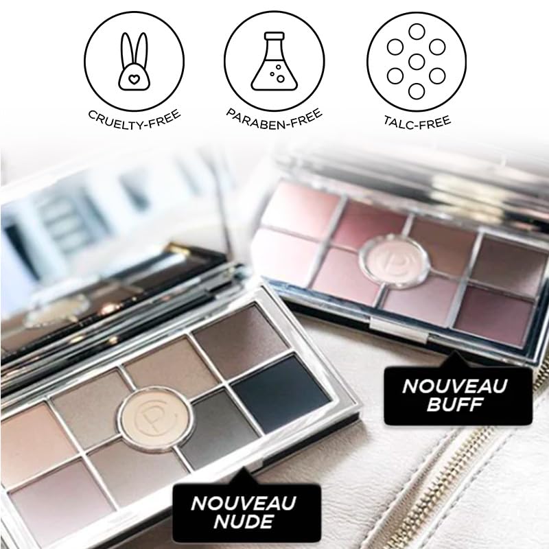 Pure Cosmetics Makeup Eyeshadow Palette, Nude - Nouveau Collection, Neutral Ultra-Pigmented Pressed Powders - Matte & Shimmer Colors, Long-Lasting, Blendable & Mineral Based- Talc-Free & Paraben-Free