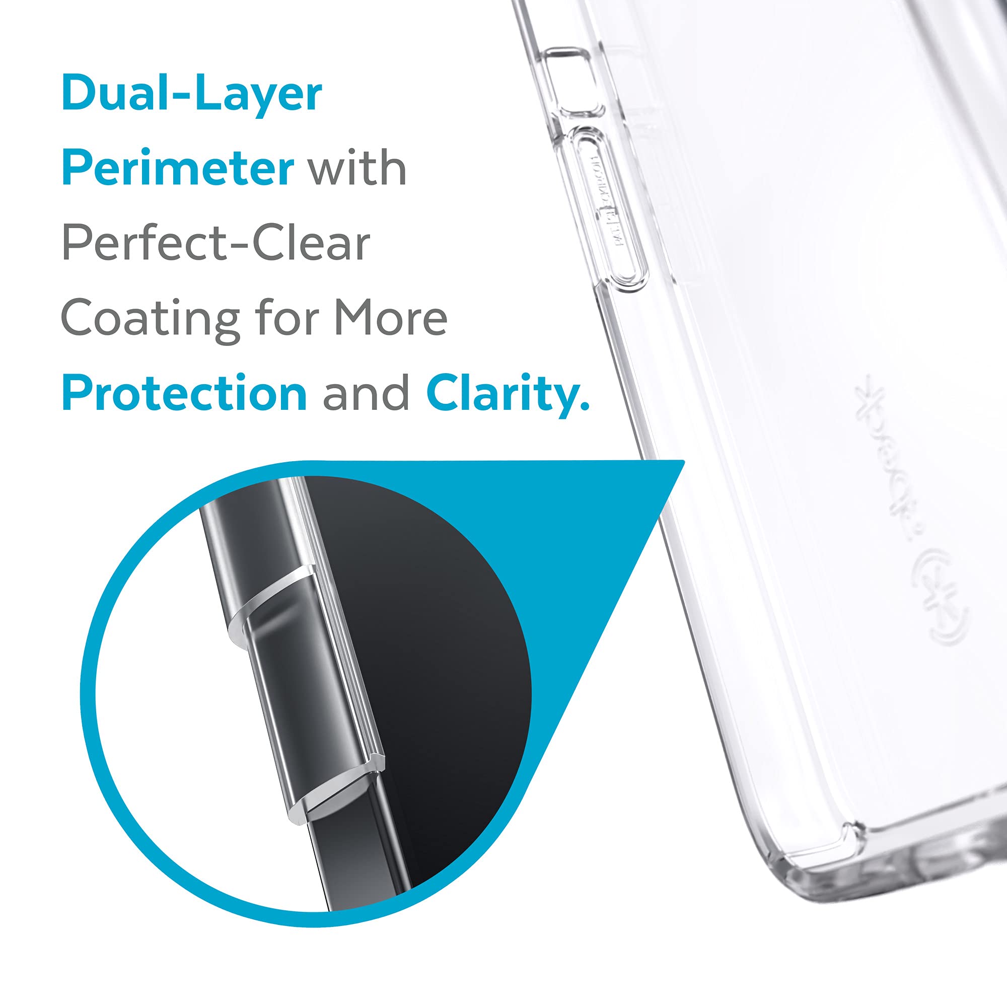 Speck MagSafe Case for iPhone 13 Pro - Drop & Camera Protection, Clear Phone Case, Wireless Charging Compatible - Clear