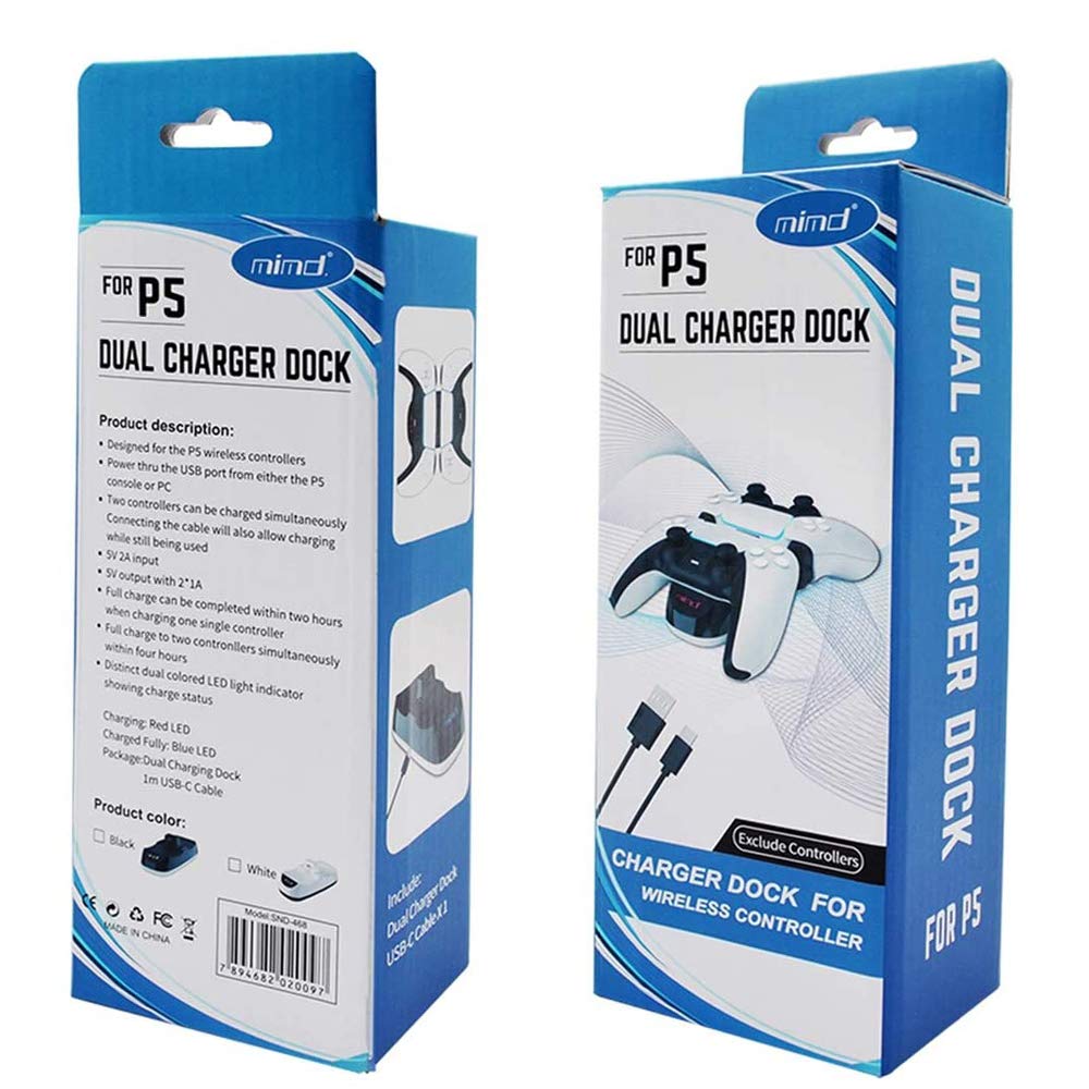 PS5 Controller Charger,Zamia Dual USB PS5 Controller Charging Station for Sony Playstation 5 Charging Dock Stand Station Digital Edition DualSense