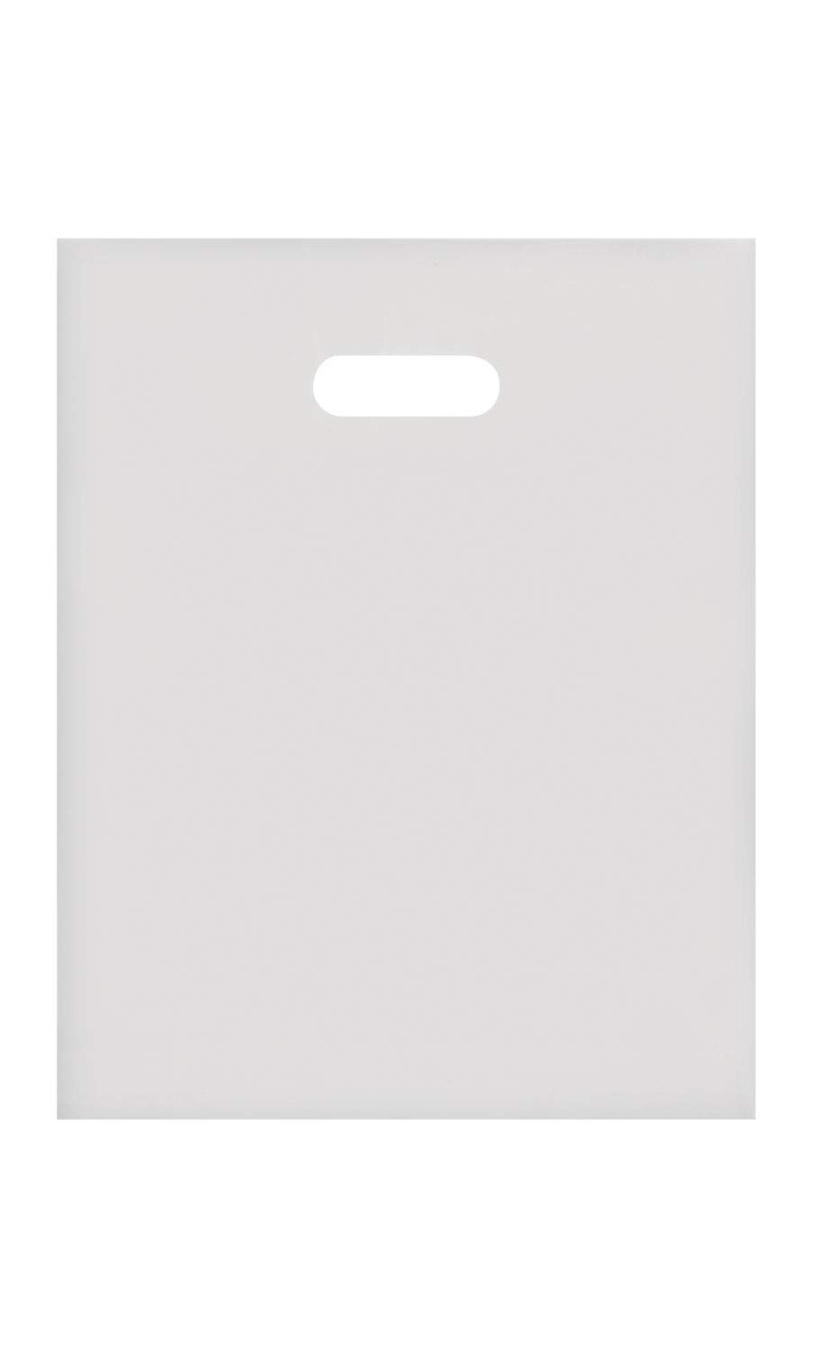 Medium Clear Frosted Plastic Merchandise Bags - 12â x 15â - Case of 250
